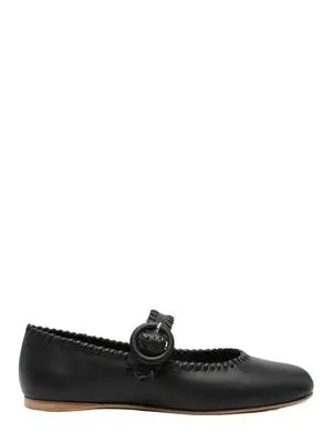 PALOMA BARCELO Paloma Barcelò Nappa Leather Mary Jane Ballet Flats