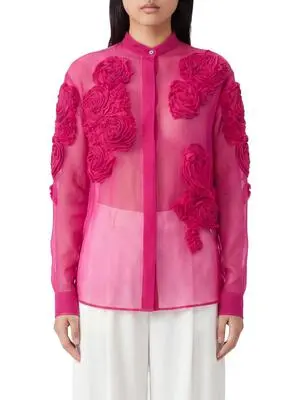 Dries Van Noten Embellished Shirt - Fuchsia