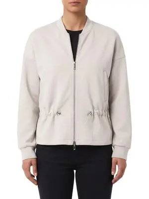 MOORER Cotton Blend Bomber Jacket - Beige