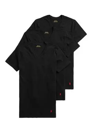 Ralph Lauren Classic Fit Wicking V-neck 3-pack - Black
