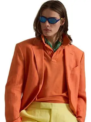 Ralph Lauren Polo Tailored Fit Linen Suit Jacket Spring Melon