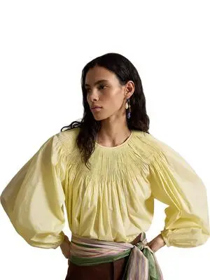 Ralph Lauren Pintucked Shirt - Yellow