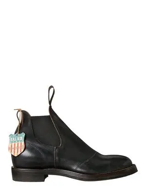 Ralph Lauren Hand-burnished Leather Chelsea Boot - Black