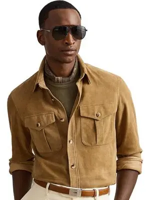 Ralph Lauren Suede Overshirt Tan