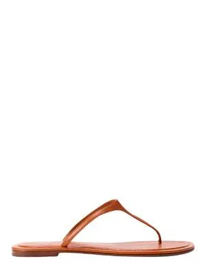 Ralph Lauren Polo Play Leather Thong Sandal - Cuoio