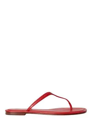 Ralph Lauren Polo Play Leather Thong Sandal - Ruby