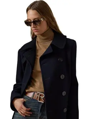 Ralph Lauren Logan Double-faced Wool-cashmere Pea Coat - Midnight