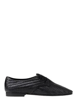 Ralph Lauren Christie Woven Leather Oxford - Black