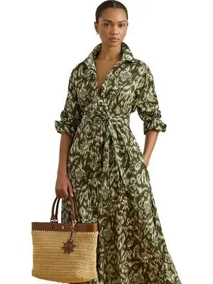 Ralph Lauren Floral Cotton Voile Shirt Dress - Multi