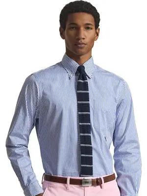 Ralph Lauren Classic Fit Striped Poplin Shirt - Blue/white