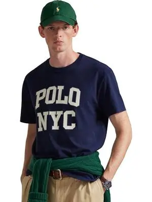Ralph Lauren Classic Fit Jersey Graphic T-shirt - Cruise Navy