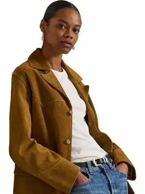 Ralph Lauren Western Suede Jacket - Maple