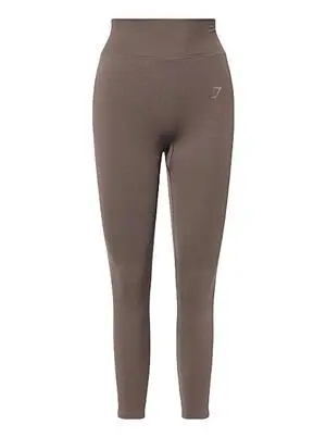 GYMSHARK Lift Seamless Logo-print Leggings - Gs Cool Brown