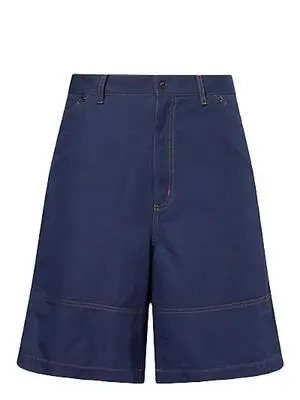 Moncler Cotton And Linen-blend Cargo Shorts - Navy