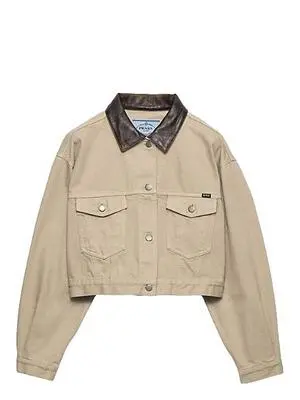 Prada Denim Blouson Jacket - Neutral