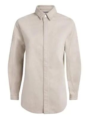 Jacquemus Cotton-hemp La Chemise Amelo De Nîmes Shirt - Beige