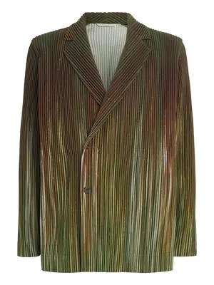 Issey Miyake Pleated Blazer - Brown