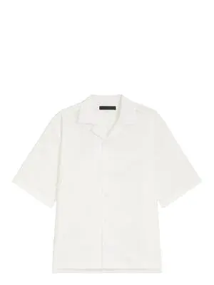 BOSS By Beckham Relaxed-fit Shirt In Fluid Fabric - Beige