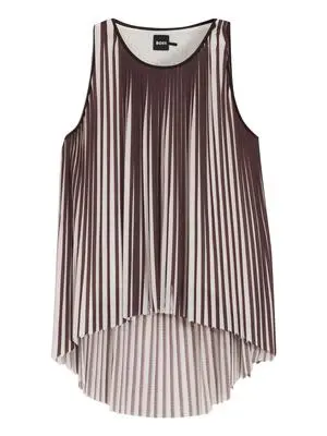 BOSS A-line Top With Plissé Pleats - Patterned