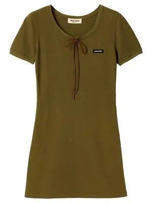 Miu Miu Cotton Dress - Forest Green