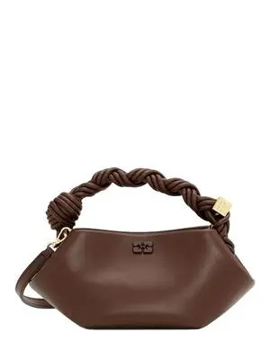 GANNI Mini Bag With Twisted Handle - Brown