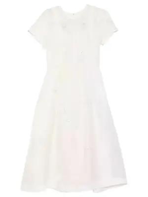 Shiatzy Chen Embroidered Midi Dress - Neutrals