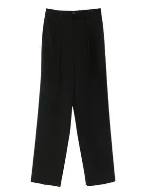 MANUEL RITZ Pleated Straight-leg Trousers - Black