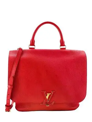 LOUIS VUITTON Volta Leather Satchel - Red