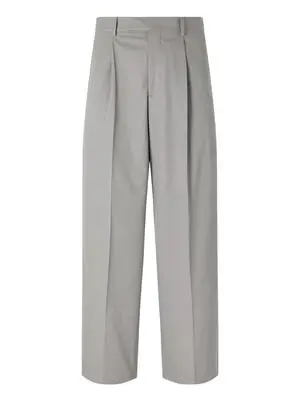 JIL SANDER Straight-leg Cotton Trousers - Gray