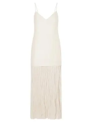 RÓHE Linen-Blend And Chiffon Midi Dress