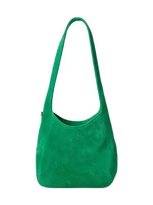 Clare V. Petit Bando Suede Shoulder Bag - Grass