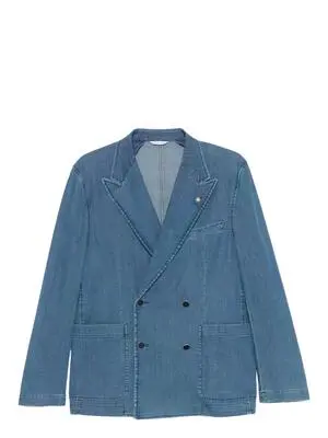 MANUEL RITZ Double-Breasted Denim Jacket