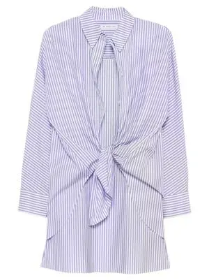 MANUEL RITZ Striped Tie-Waist Mini Dress