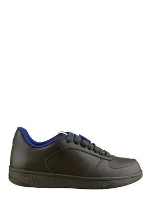 Burberry Logo Patch Leather Sneakers - Brown