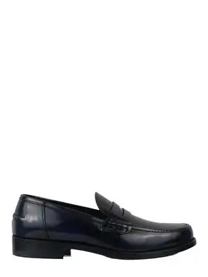 ALBERTO FASCIANI Shiny Leather Loafers - Blue