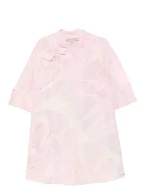 Shiatzy Chen Jacquard Coat Pink