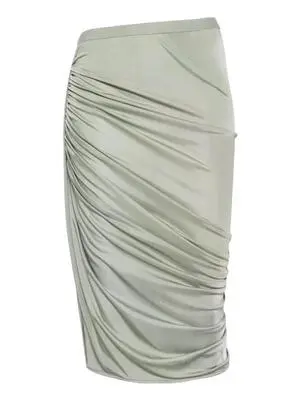 Rick Owens Draped Midi Skirt - Green