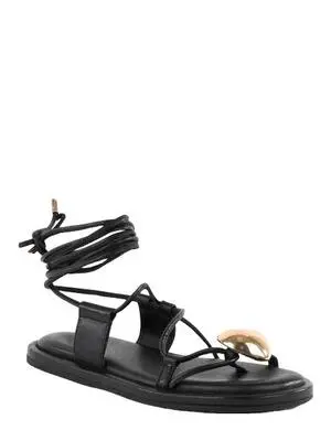 Seychelles Ankle Wrap Sandal - Black