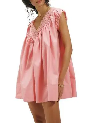 Free People Sundazed Mini Dress - Lychee Blush