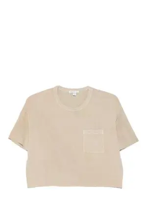 JAMES PERSE Pocket Cropped T-shirt - Neutrals