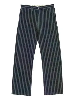 Massimo Alba Stripe-pattern Trousers - Blue