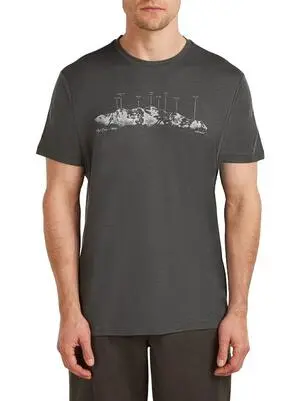 Icebreaker Merino 150 Tech Lite Graphic T-shirt - Obsidian