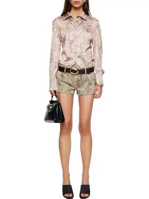 Lioness Angelic Satin Shirt - Leopard