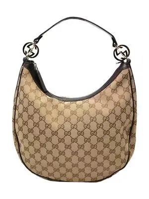 Gucci Gg Canvas Twins Hobo Bag - Brown