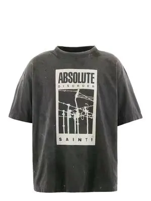 SAINT MXXXXXX X Kosuke Kawamura Graphic-print T-shirt - Black