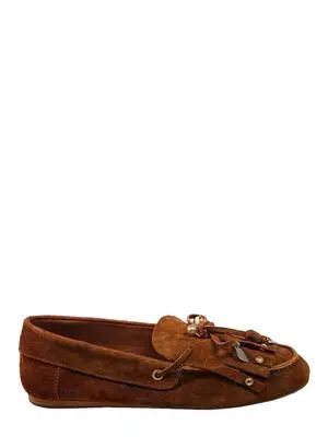 ANCIENT GREEK SANDALS Arodo Charm-embellished Mocassins - Brown