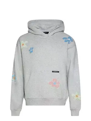 NAHMIAS Floral-print Hoodie - Grey