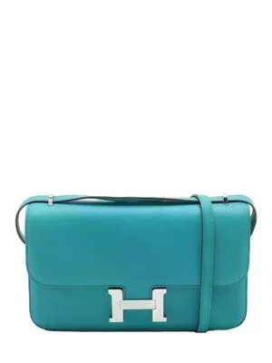 Hermès 2012 Epsom Constance Elan 25 Crossbody Bag - Blue