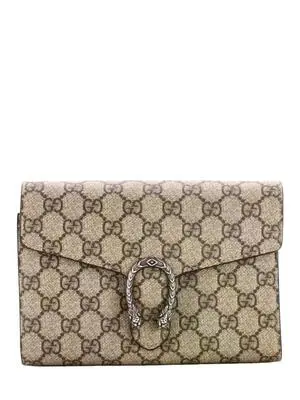 Gucci Dionysus Gg Coated Canvas Chain Wallet - Red