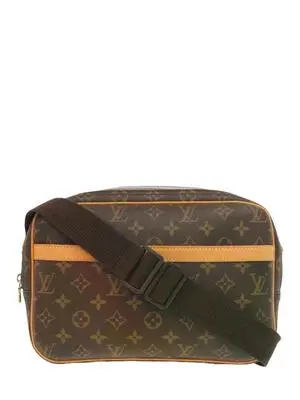 LOUIS VUITTON 2002 Monogram Reporter Pm Crossbody Bag - Brown